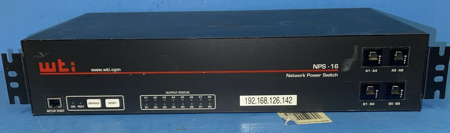 WTI Nps-16hd20-1 Dual 20amp Input 16 Outlet Network Power Switch PDU ...