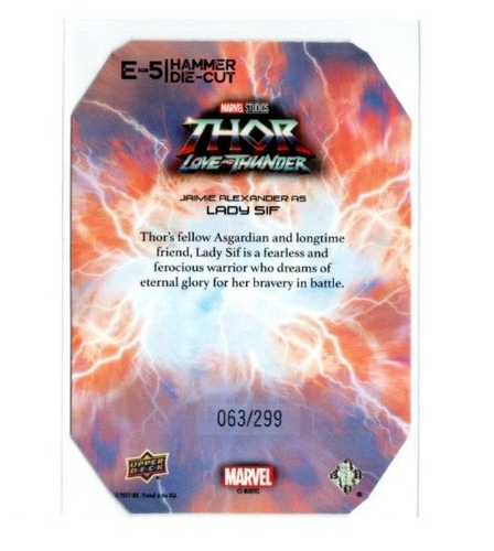 Thor Love & Thunder Chase PARALLEL HAMMER DIE-CUT Card Lady Sif E-5 ...