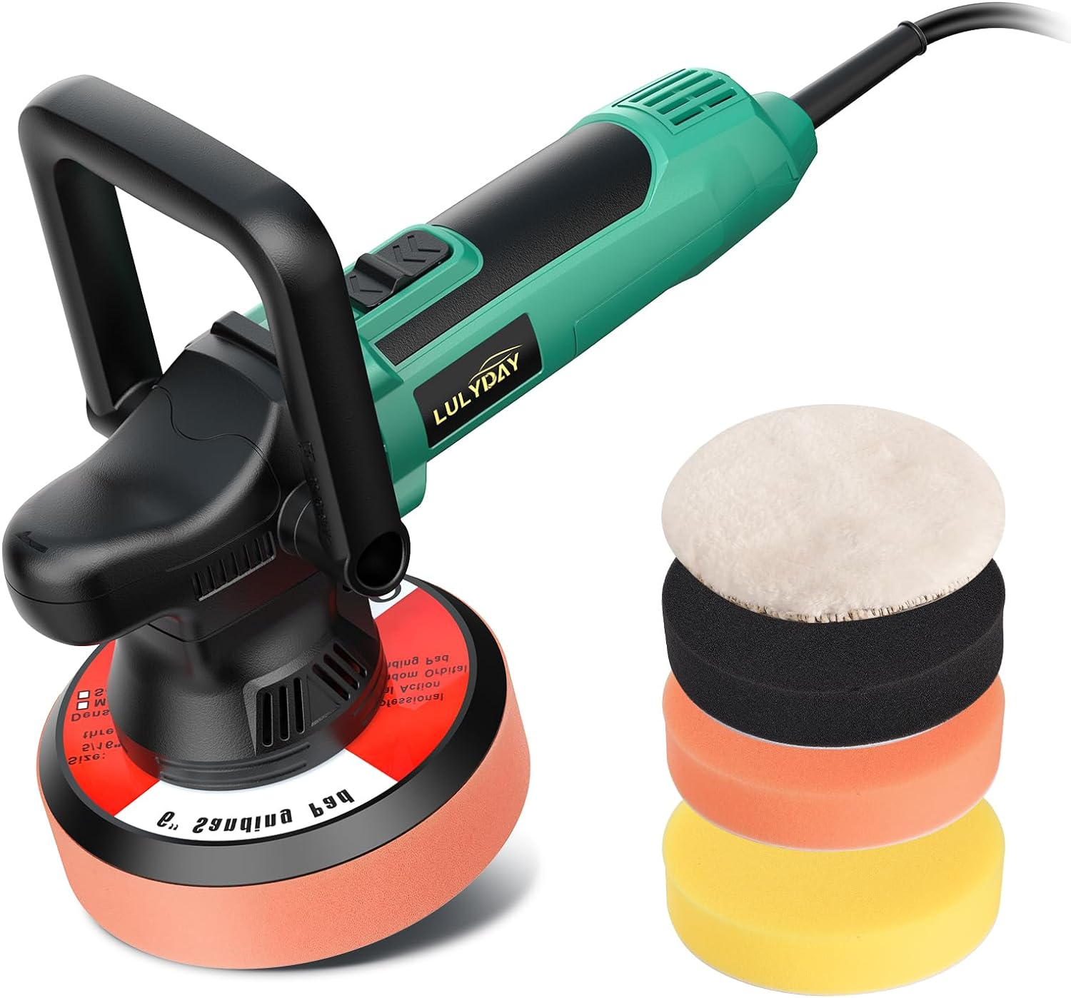 1600W Buffer Polisher [Shine Your Car] 6-Inch DA Buffer Polisher with ...