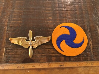 ORIGINAL WWII USAC USAAF PATCH / CADET CAP BADGE WING AND PROP | eBay