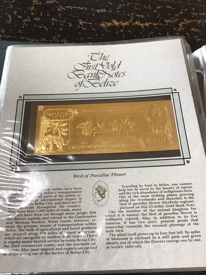 First 36 Gold Bank Notes Belize | eBay