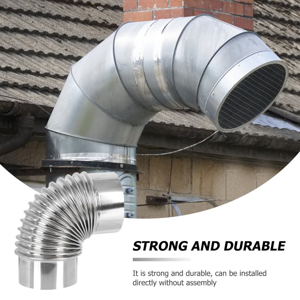 Fire Stove Pipe for Fireplace Stainless Steel Wood Chimney Elbow | eBay ...