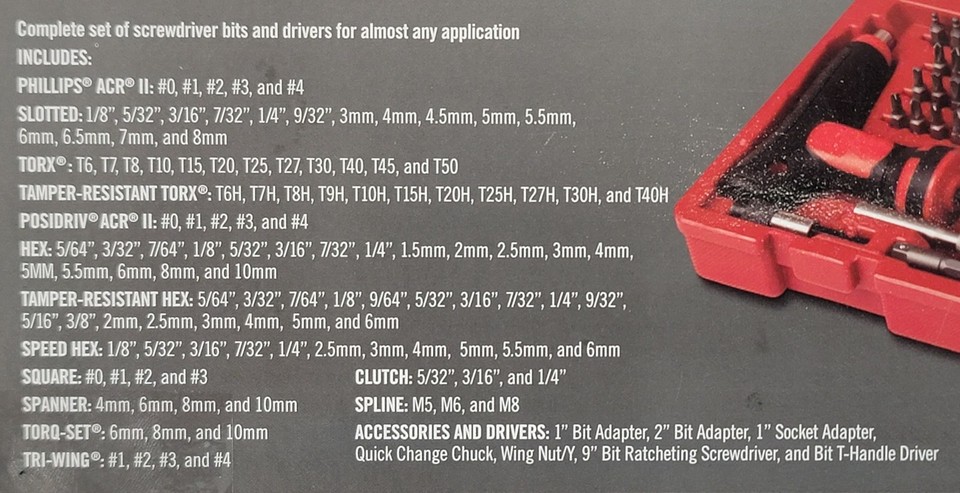 MAC TOOLS 123-PC Mac-Grip Ratcheting 1/4-in Hext Bit Screwdriver Set ...