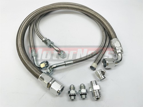 Braid Power Steering Hose Kit w/ Saginaw Fitting For Late GM Chevy LS ...