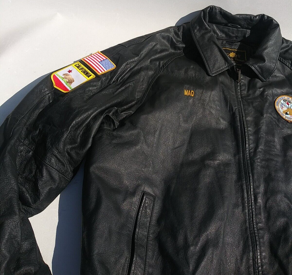 Giovanni Verucci Leather Jacket POW MIA You Are Not Forgotten & USA ...