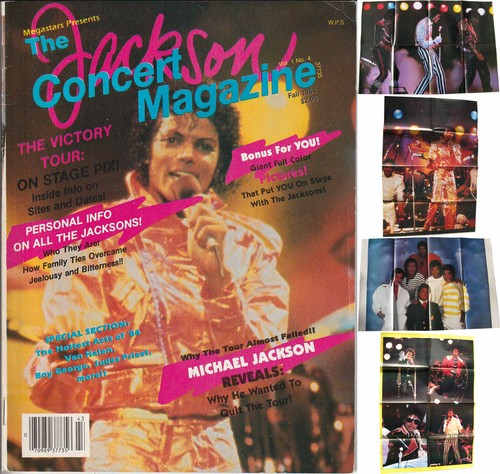 Michael Jackson MEGASTARS Concert Victory Tour American USA Magazine ...