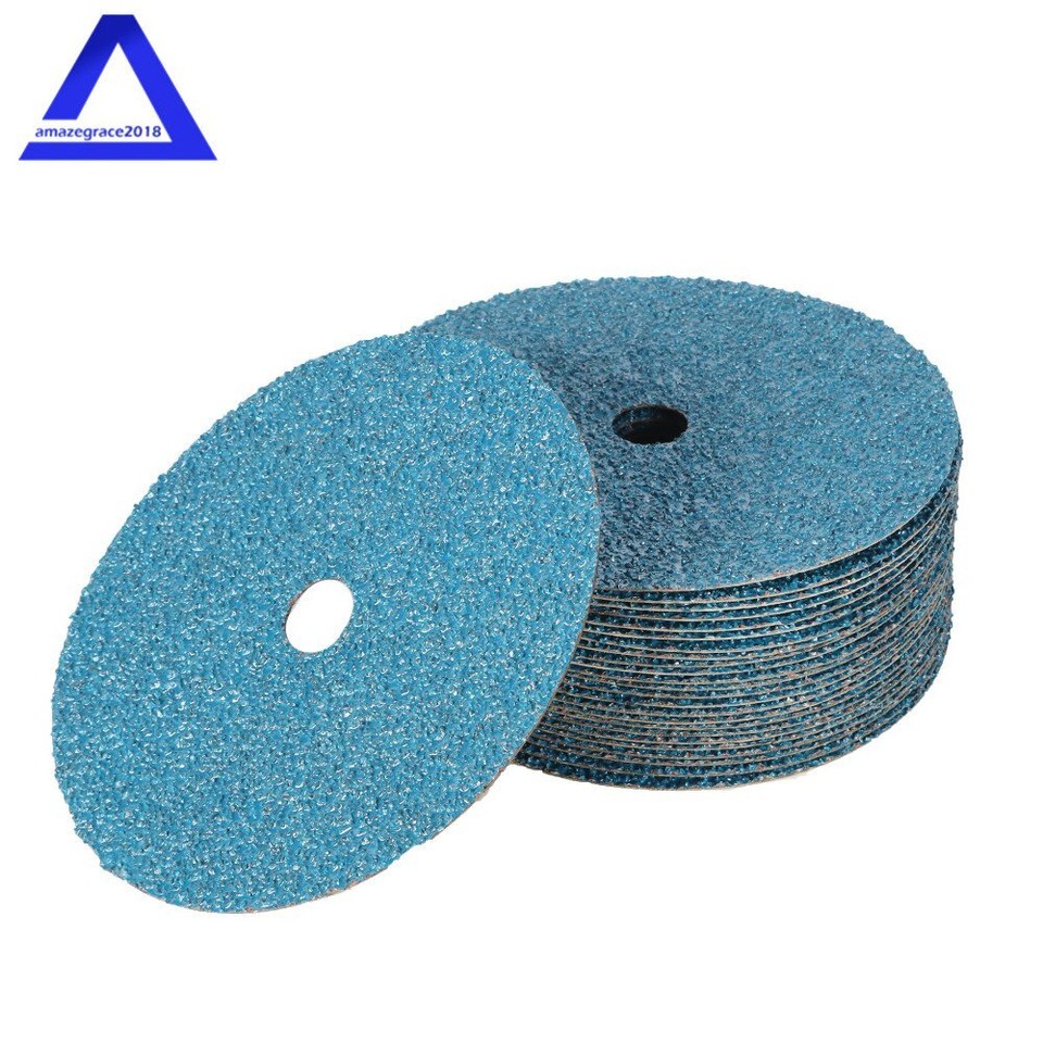 25 Pack 5" x 7/8" 24 Grit Zirconia Resin Fiber Disc Grinding and ...