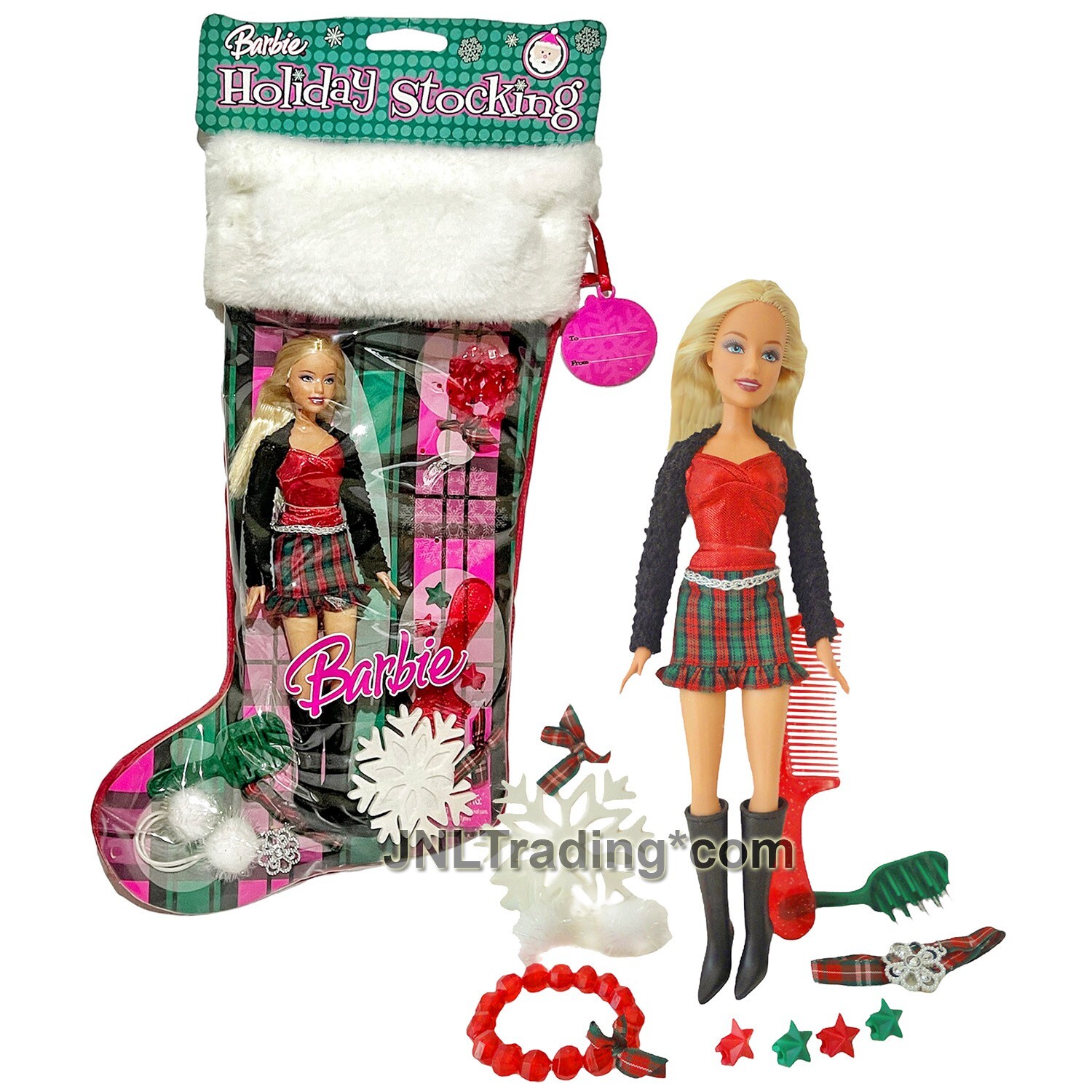 Year 2007 Holiday Stocking Doll with Caucasian Model BARBIE N2232 ...