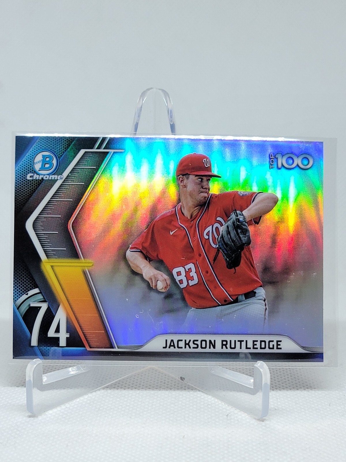 2022 Bowman Scouts' Top 100 Jackson Rutledge Washington Nationals #BTP ...