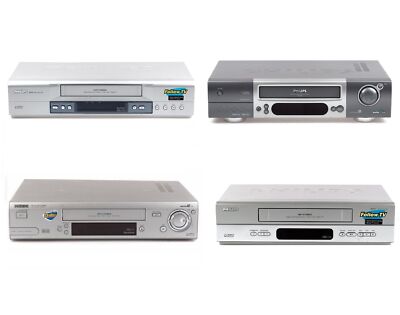 Philips VHS Video Tape Cassette VCR Player Recorder Serviced 1 YEAR ...