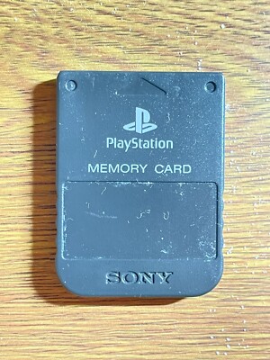 Official Genuine OEM Sony PlayStation PS Memory Card BLACK Original ...