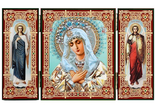 Virgin Mary Icon Triptych Madonna Extreme Humility Saint Michael ...