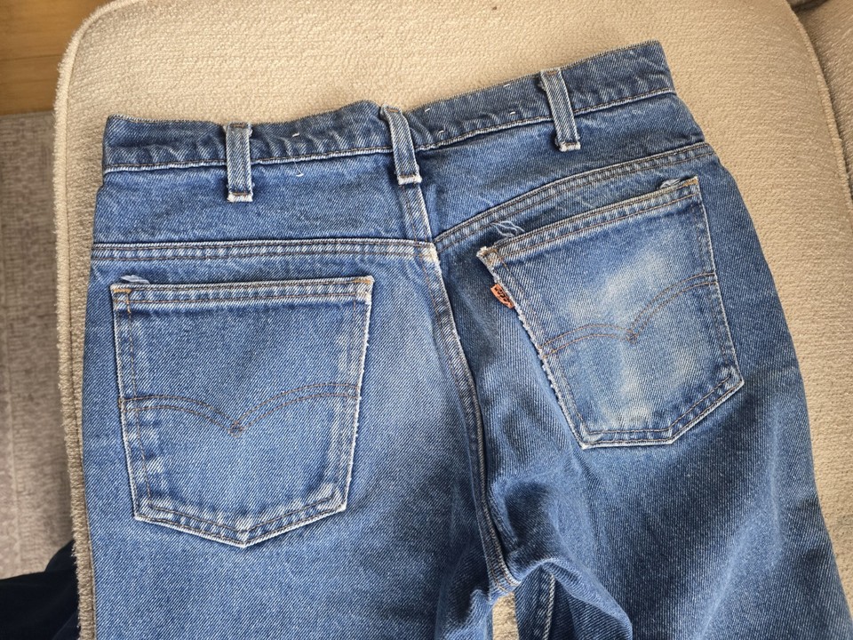 Vintage Levis 684 0217 Orange Tab Bell Bottom Flare Jeans Size 28 x 32 ...