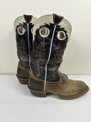 ARIAT MEN'S WILDSTOCK REAL DEAL WESTERN BUCKAROO COWBOY BOOTS - BROAD ...