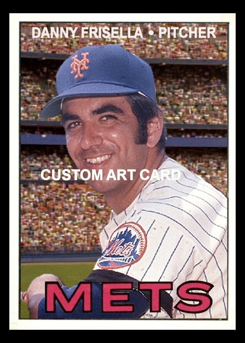 Danny Frisella New York Mets 1967 Style Custom Baseball Art Card | eBay