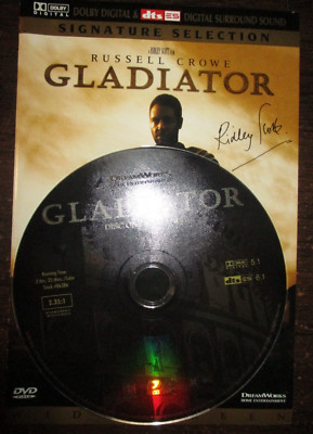 Gladiator (WS DVD) FEATURE FILM DISC & PRODUCTION NOTES ONLY no case ...