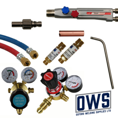 Oxygen Acetylene Heating Set Regulator Hose Flashback Nozzle OXY ACET ...