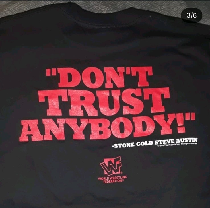Vintage 1998 Wwf Stone Cold Steve Austin Venom Snake Don't Trust ...