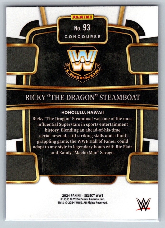 2024 Panini WWE Select Ricky "The Dragon" Steamboat #93 Red & Blue ...