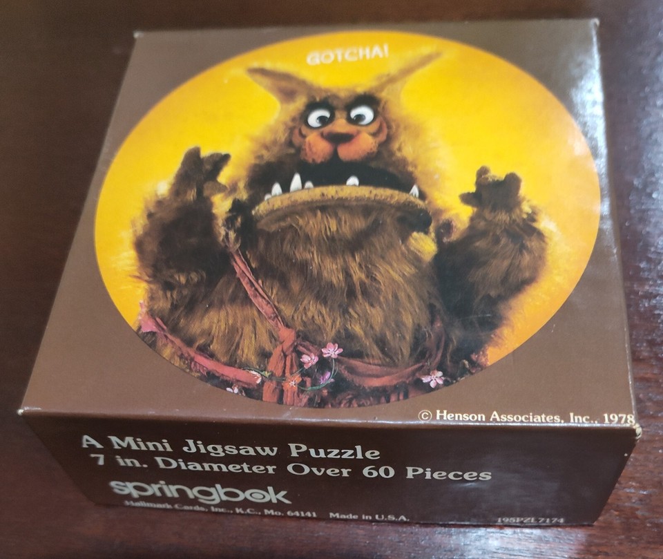 MEAN MAMA BROWN MONSTER PUZZLE 7" CIRCULAR JIGSAW MINI SPRINGBOK 1978 ...