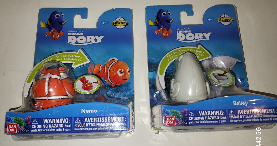 Disney Pixar Finding Dory Hatch N Heroes Nemo & Bailey Transforming ...