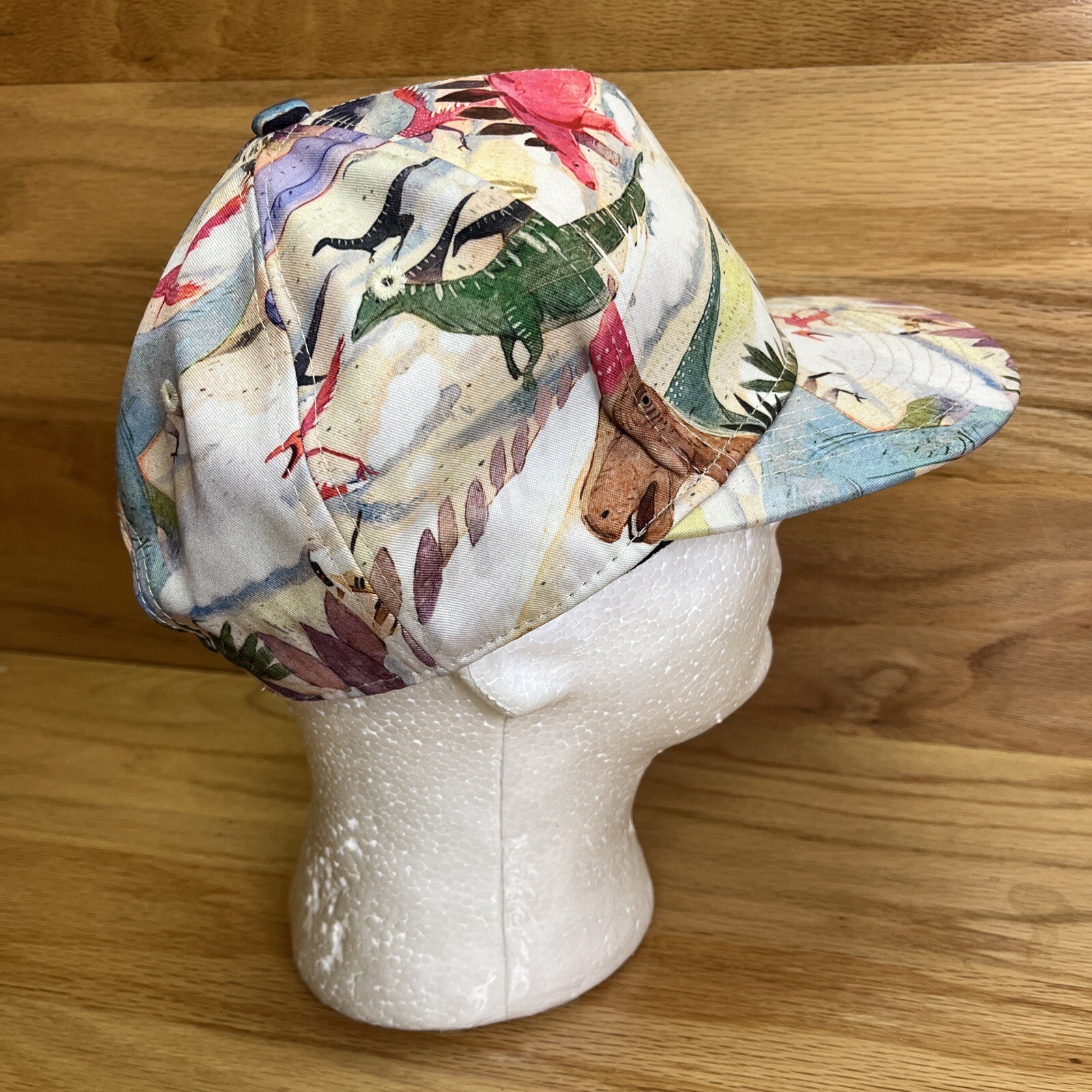 Nuzada Dinosaur SnapBack Hat Adult Artistic Cool Colorful Adult Cap One ...