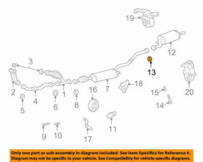 17451-20010 Toyota Gasket, exhaust pipe, center 1745120010, New Genuine ...
