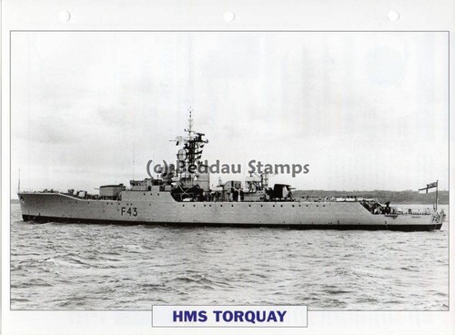1954 HMS TORQUAY Whitby-Class Frigate Ship / GB Warship Photograph Maxi ...