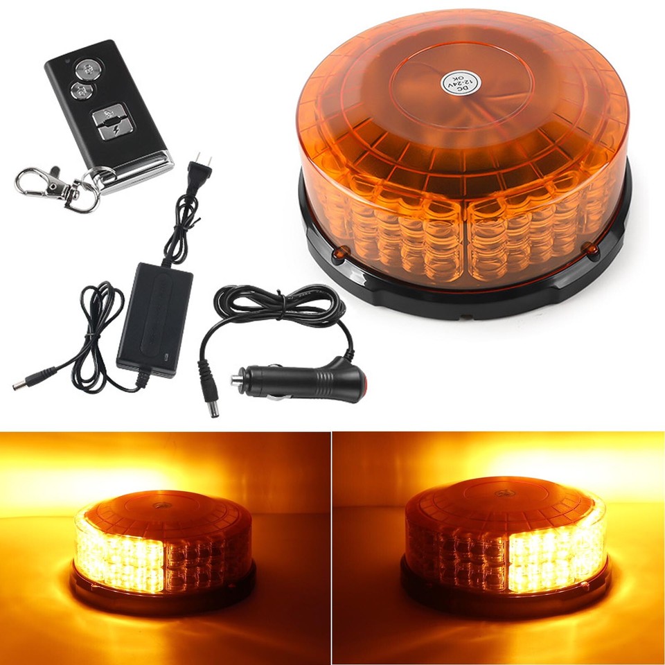 Magnetic Wireless Strobe Light Car Truck Rooftop Emergency Rechargeable ...