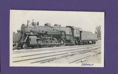 1934 Sante Fe Line ATSF 4-6-2 Steam Locomotive #3600- VTG B&W Railroad ...
