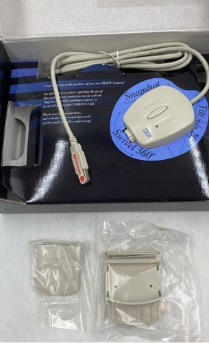 IBM White USB Snapshot Swivel 360 Video Conferencing PC Camera Webcam ...