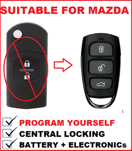 Remote Fob key less for Mazda 2 - 6 - CX7 - CX9 2007 2008 2009 2010 ...