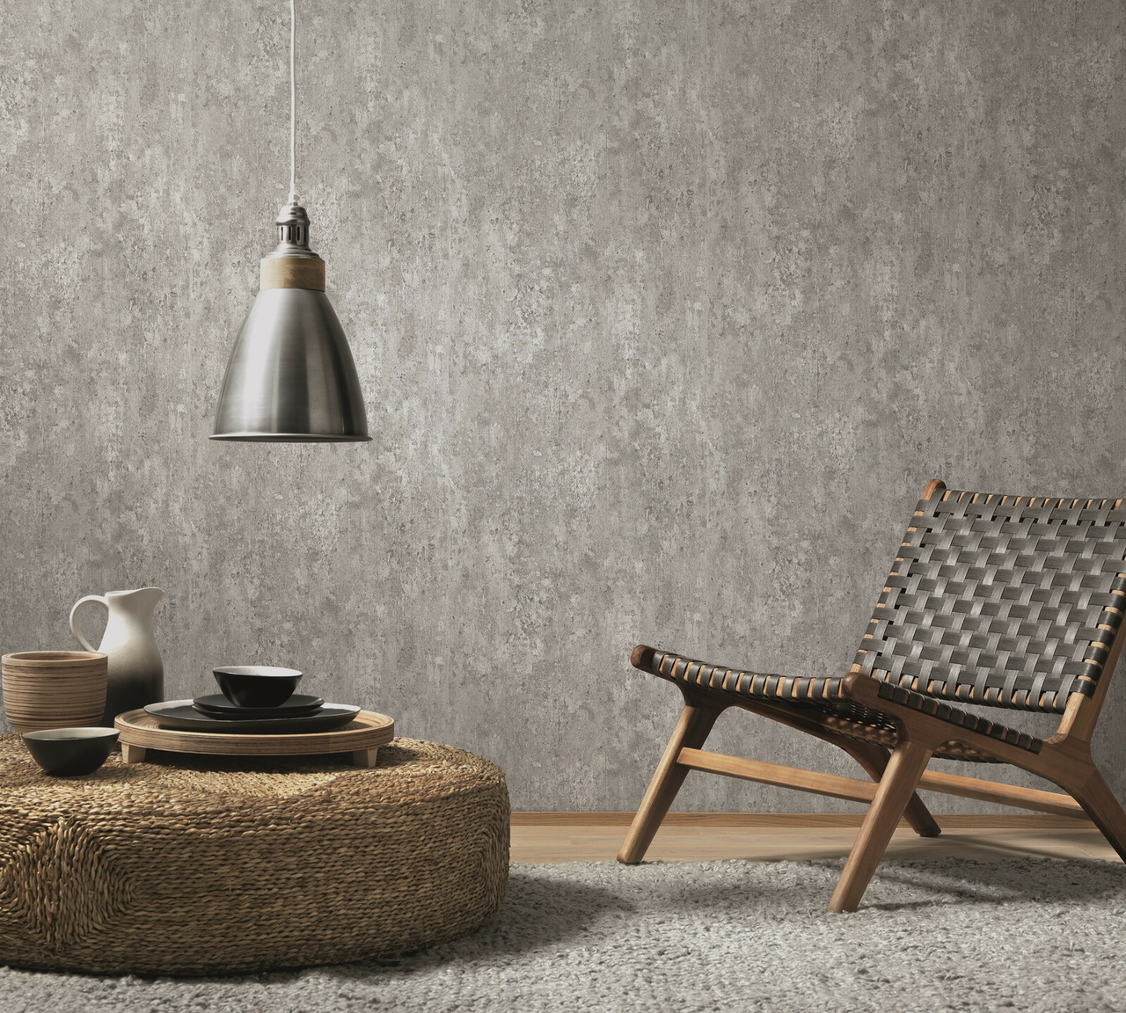 Vliestapete Beton Optik grau Betontapete Industrial Look Zement Stein ...