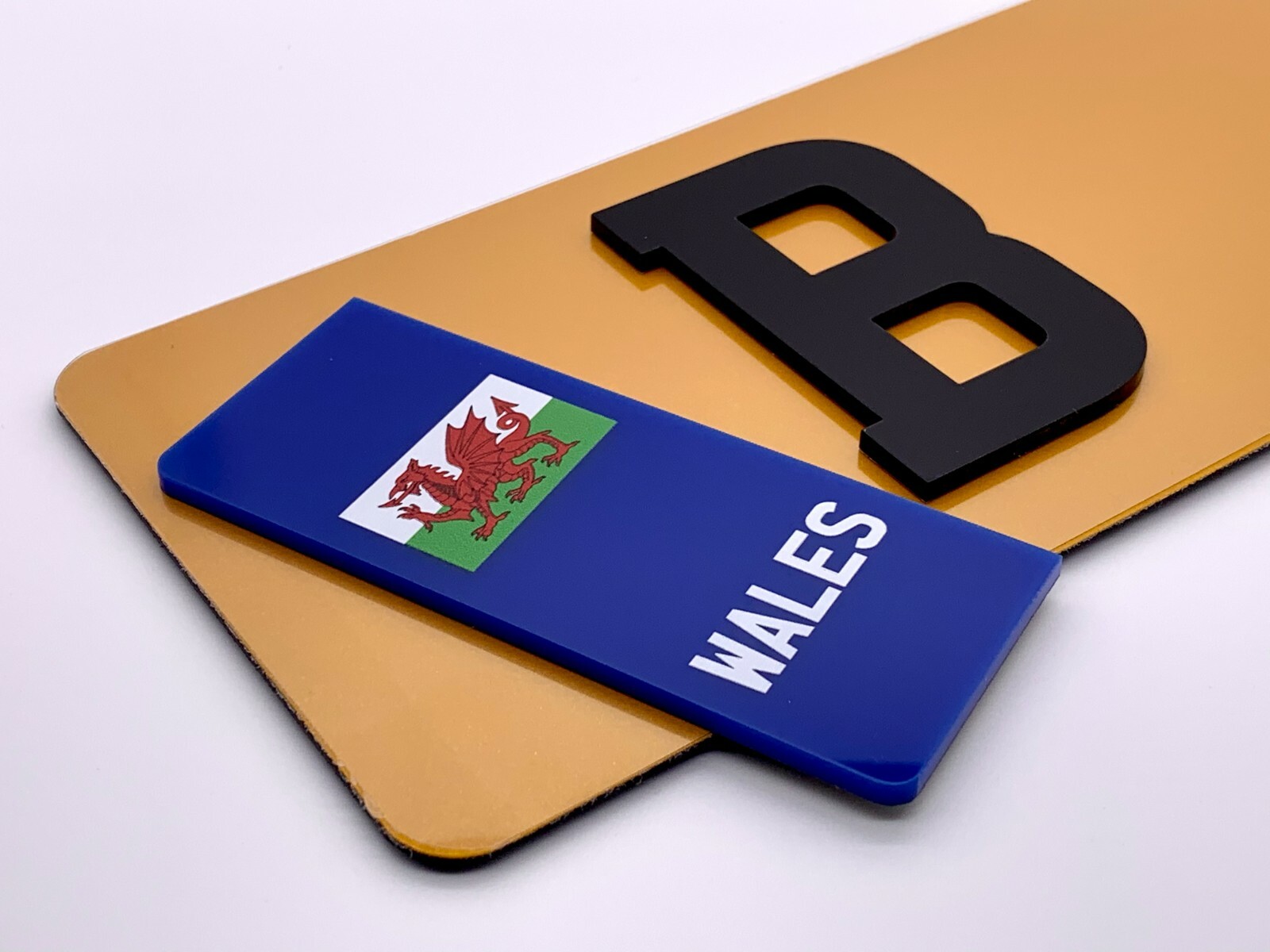 4D WALES NUMBER PLATE BADGE FLAG - PAIR | eBay