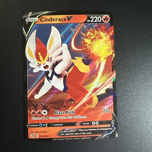 Cinderace V - 043/264 Ultra Rare Fusion Strike Pokemon TCG | eBay