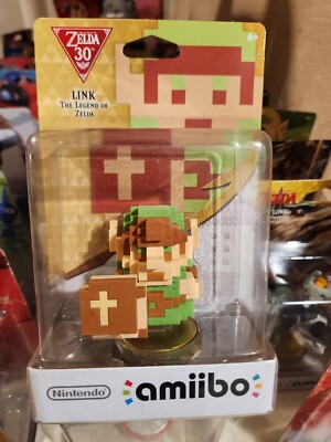 30th Anniversary Amiibo 8-bit Link The Legend of Zelda Character Figure ...