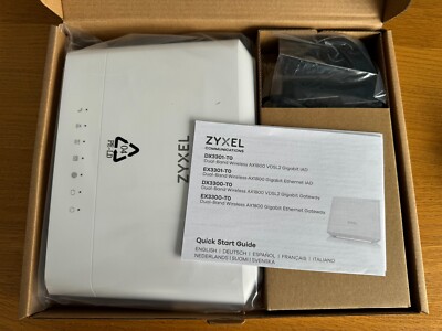 Zyxel DX3301-T0 Wi-Fi 6 AX1800 VDSL2 Wireless Router FTTP, FTTC, SOGEA ...