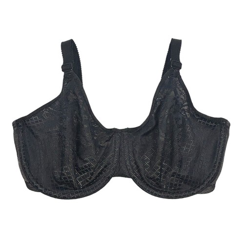 Wacoal 857210 Minimizer Bra Underwire Black Lace Unlined Adjustable ...