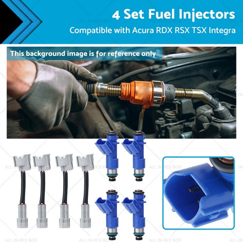 4 Set Fuel Injectors Suitable for Acura RDX RSX TSX Integra 16450-RWC ...