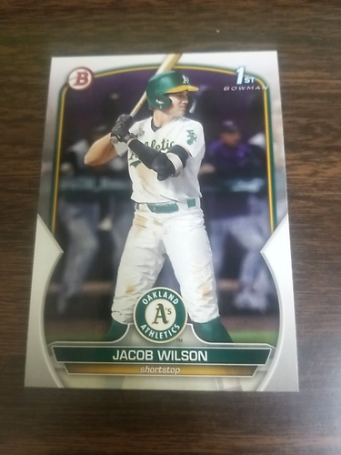 JACOB WILSON 2023 BOWMAN DRAFT CARD BD-121 ATHLETICS (FIRST PROSPECT ...