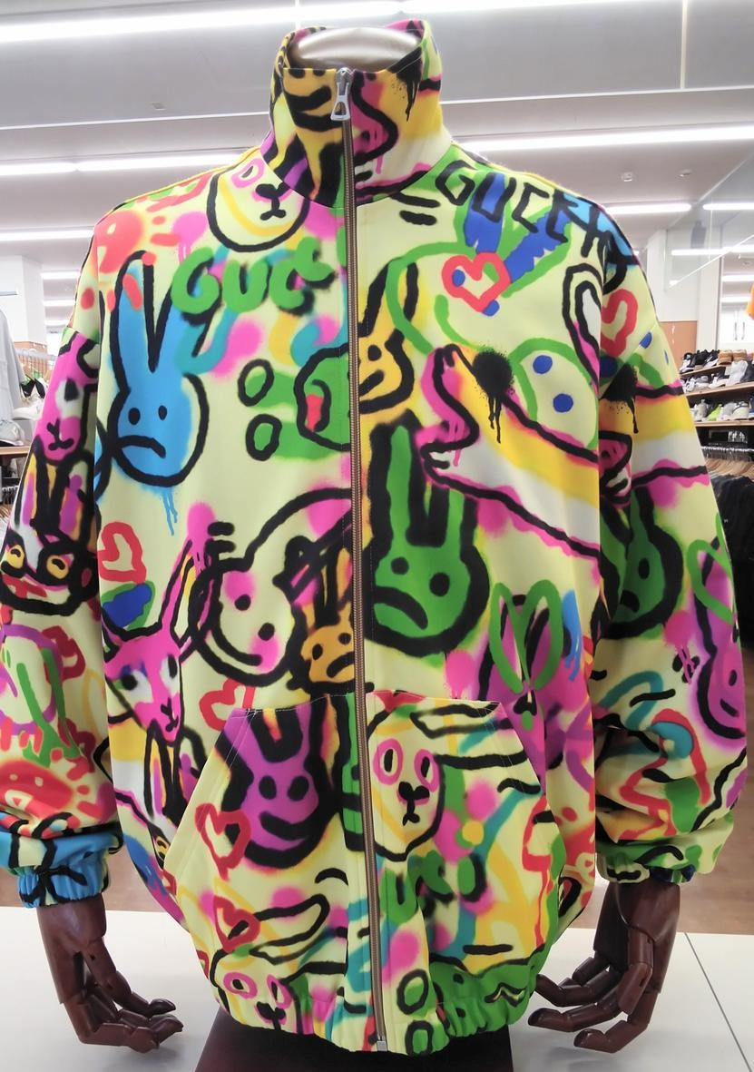 Gucci Dans Le Vert Multicolor Bunny Print Full Zipped… - Gem