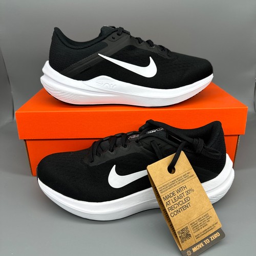 Nike Women's Air Winflo 10 Black White Road Running Shoes Sneakers ...