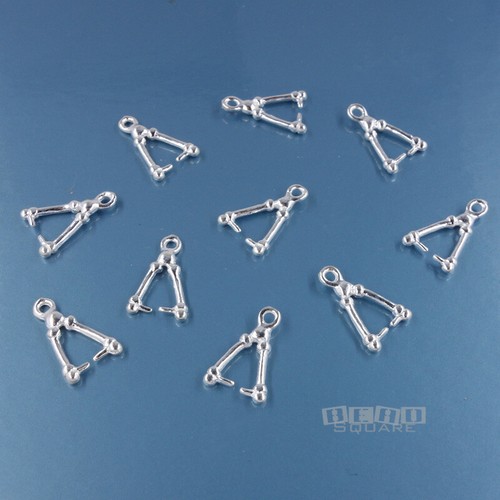 10 Solid Sterling Silver Triangle Pinch Bail Connector for Pendant ...