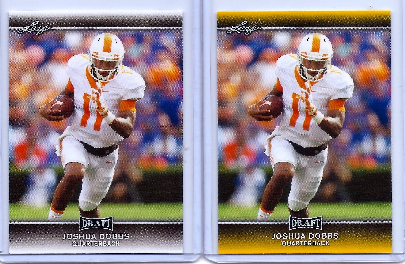 JOSHUA DOBBS 2017 LEAF DRAFT GOLD "2" CARD ROOKIE LOT! VOLUNTEERS ...