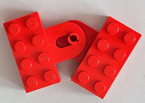 LEGO VINTAGE RED 2 x 4 BRICK MODIFIED COUPLING MALE - 4747 & FEMALE ...