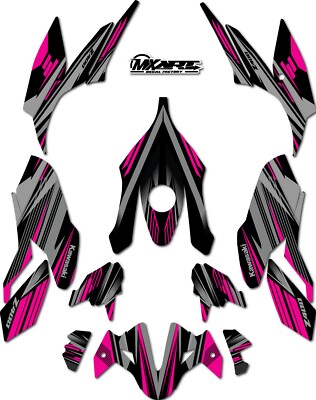 Kawasaki Z400 graphics 2017 - 2023 Strike Pink style stickers Z 400 ...