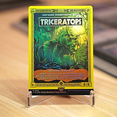 Triceratops (Wayward Swordtooth) FOIL #1392 | SLD Jurassic Park | MTG ...