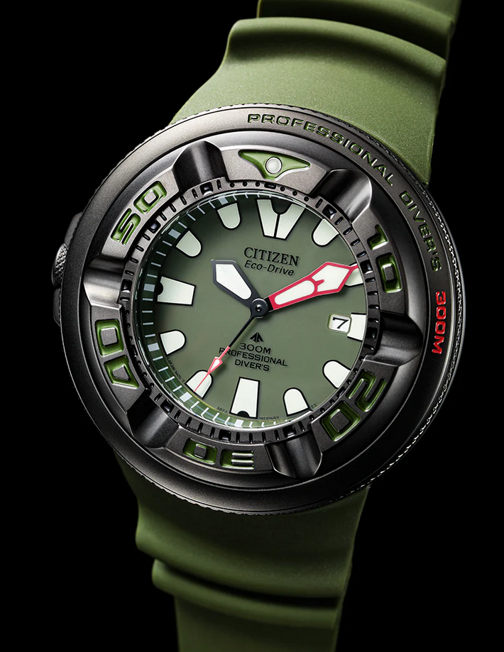 Citizen Promaster Eco-Drive Professional Diver's 300M Green Watch ...