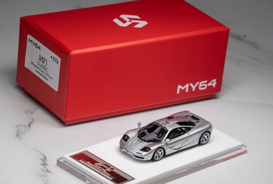MY64 1:64 Resin Car Model Mclaren F1 Magnesium Silver | eBay