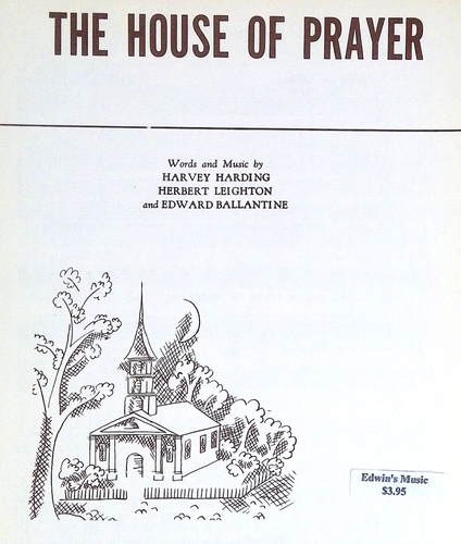 The House Of Prayer Sheet Music Medium Low Voice Harvey Harding Sacred ...